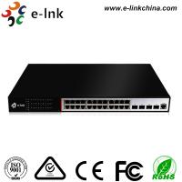 China 24 Ports Ethernet POE Switch 10 / 100 / 1000Base-T + 4 ports 10G SFP slots for sale