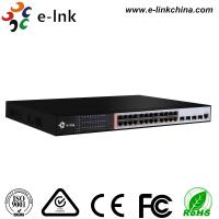 China 24 Ports Ethernet POE Switch 10 / 100 / 1000Base-T + 4 ports 10G SFP slots for sale