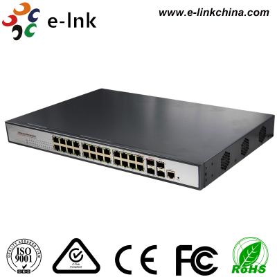 China 28 Ports Power Over Ethernet Gigabit Switch Managed IEEE 802.3af 15.4W per PoE port for sale