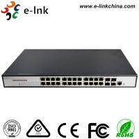 China 28 Ports Power Over Ethernet Gigabit Switch Managed IEEE 802.3af 15.4W per PoE port for sale