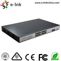 China 16 Gigabit Port + 2 SFP Port Ethernet POE Switch , 15.4W Unmanaged Ethernet Switch for sale