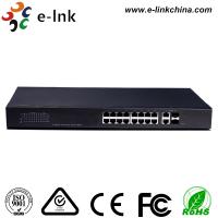 China 16 ports 10 / 100 / 1000Mbps TP PoE with 2 ports SFP Fiber Ethernet PoE Switch for sale
