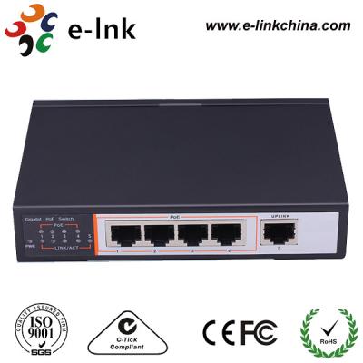 China 4 ports 10 / 100M PoE with 1 Gigabit Uplink Unmanaged Ethernet PoE Switch for sale