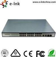 China 2 SFP + 24 PoE 10 / 100 /1000M PoE-PSE Fiber to Copper Ethernet PoE Switch for sale
