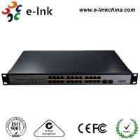 China 2 SFP + 24 PoE 10 / 100 /1000M PoE-PSE Fiber to Copper Ethernet PoE Switch for sale