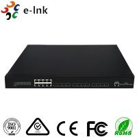 China Managed Gigabit Ethernet Switch 12 10G SFP + Fiber Ports  + 8 10 / 100 / 1000M Copper RJ45 Ports for sale