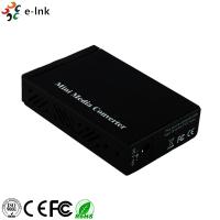 China Mini 2x  SFP Slot Gigabit Fiber Ethernet Media Converter 10/100/1000Base-T RJ45 to 1x 1000Base-X for sale