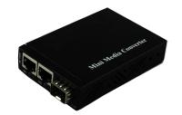 China Mini 2x  SFP Slot Gigabit Fiber Ethernet Media Converter 10/100/1000Base-T RJ45 to 1x 1000Base-X for sale