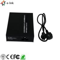 China Lightweight Black Color Fiber Ethernet Media Converter Extremely Low Power Consumption for sale