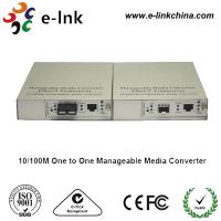 China E-link 10 / 100M One to One Manageable Fast Ethernet Media Converter with Internal Power Supply for sale