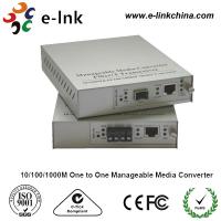 China E-link 10 / 100M One to One Manageable Fast Ethernet Media Converter with Internal Power Supply for sale