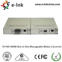 China E-link 10 / 100M One to One Manageable Fast Ethernet Media Converter with Internal Power Supply for sale