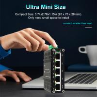 China Mini Industrial 5 port Ethernet POE Switch with 4 Port PoE 12~48V DC Input for sale