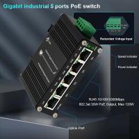 China Mini Industrial Ethernet POE Switch 4 Port 10/100/1000BASE-T PoE 12~48V DC for sale