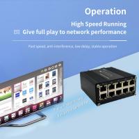 China Mini Industrial Ethernet Switch 10 Port 10/100/1000BASE-T GE 12~48V DC for sale