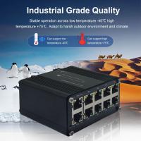 China Mini Industrial Ethernet Switch 10 Port 10/100/1000BASE-T GE 12~48V DC for sale