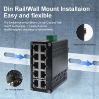 China Mini Industrial Ethernet Switch 10 Port 10/100/1000BASE-T GE 12~48V DC for sale