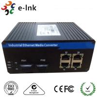 China Din Rail / Wall Mounting Industrial Ethernet Media Converter 4G + 2 SC Gigabit Ethernet Switch for sale