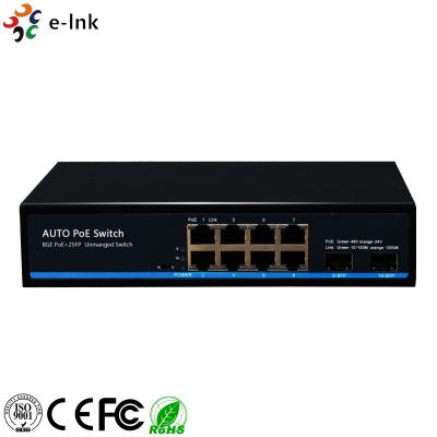 China 2 X SFP Fiber Port Power Over Ethernet Gigabit Switch 8 Port 10/100/1000M Auto Sensing for sale