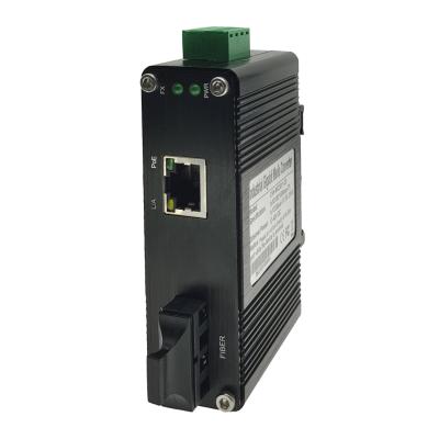 China Mini Industrial 1000BASE-X to 10/100/1000BASE-T 60W PoE+ Media Converter for sale