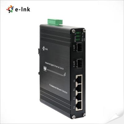 China Industrial 4-port 10/100/1000T 802.3bt PoE + 2-port 100/1000X Ethernet Switch for sale