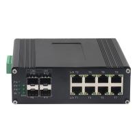 China Industrial 8-Port 10/100/1000T + 4-Port 1000X SFP Ethernet Switch for sale