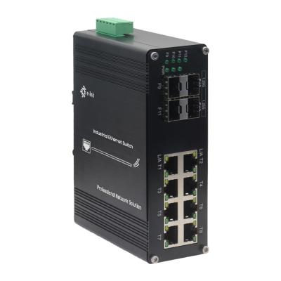 China Industrial 8-Port 10/100/1000T + 4-Port 1000X SFP Ethernet Switch for sale