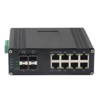 China Industrial 8-Port 10/100/1000T 802.3at PoE + 4-Port 1000X SFP Ethernet Switch for sale