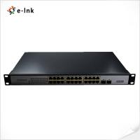 China 24-Port Gigabit PoE+ Switch with 2 Fiber Uplinks 600W Power Fanless Design for sale