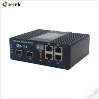 China Industrial 4-port 10/100/1000BASE-T + 2-port 1000BASE-SFP 250m PoE Switch for sale