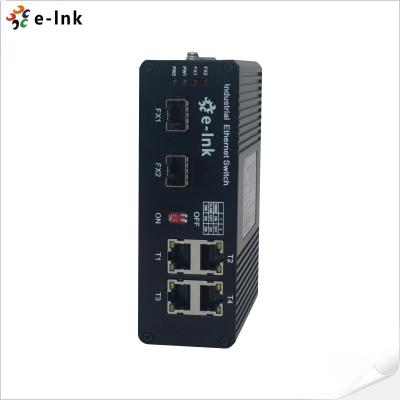 China Industrial 4-port 10/100/1000BASE-T + 2-port 1000BASE-SFP 250m PoE Switch for sale