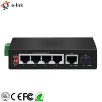 China 4-port 10/100/1000BASE-T PoE + 1-port 1000BASE-X SFP + 1-port 1000BASE-T Industrial 250m PoE Switch for sale