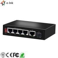 China 4-port 10/100/1000BASE-T PoE + 1-port 1000BASE-X SFP + 1-port 1000BASE-T Industrial 250m PoE Switch for sale