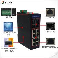 China Managed Industrial 8-port 10 100 1000BASE-T + 4-port 100 1000BASE-X SFP Ethernet Switch for sale