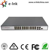 China SFP/RJ45 Managed Network Switch 24 Port 10/100/1000 Base-T 2 Port 1000 Base for sale