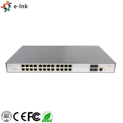 China 28 Port 10G Managed L2 Industrial Ethernet POE Switch 24 Port 10/100/1000 Base -T for sale