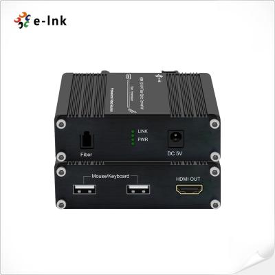China Compact 4K HDMI 2.0 KVM USB Fiber Extender 300m OM4 Transmission for sale