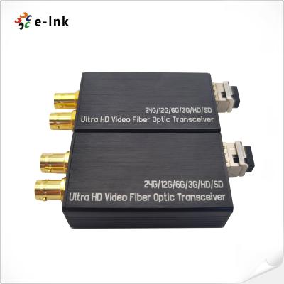 China Mini 1Ch Forward + 1Ch Backward 12G-SDI to Fiber Converter for sale