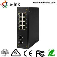China PoE Industrial Grade Ethernet Switch 8 10 / 100/1000 Base -T RJ45 Ports 2 Gigabit SFP Slot for sale