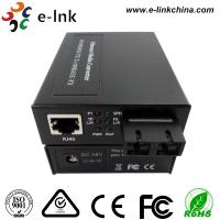 China Single Fiber Optic Media Converter , Ethernet Fiber Media Converter 48VDC Power Input for sale
