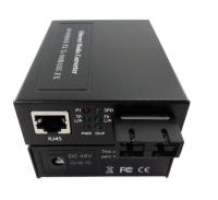 China Single Fiber Optic Media Converter , Ethernet Fiber Media Converter 48VDC Power Input for sale