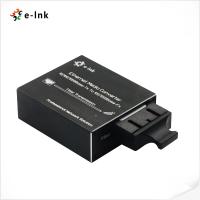 China Micro Type SC DC15V 20km 3w 10/100/1000Mbps Fiber Ethernet Media Converter for sale