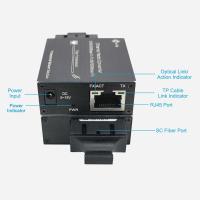 China Micro Type SC DC15V 20km 3w 10/100/1000Mbps Fiber Ethernet Media Converter for sale