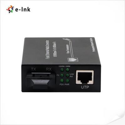 China 10/100M Fast Ethernet Media Converter With Built-In Power Supply Multi-Mode 2KM for sale