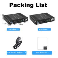 China Multi-Function 4K60Hz with KVM, Audio, RS232 or RS485, 10/100M TCP/IP, IR, EDID HDMI Fiber Optic Extender for sale