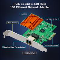 China PCIe x4 Single-port RJ45 10G Ethernet Network Adapter for Windows, Linux, Ubuntu for sale