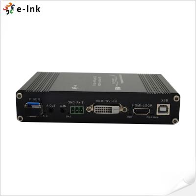 China Multi-functional DVI Fiber Optic Extender with USB KVM RS232 Bidi Stereo Audio GPIO for sale