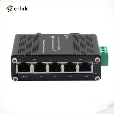 China DIN Rail Industrial Switch 5 Gigabit Ports 12-48V DC Input Auto Negotiation for sale