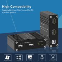 China Micro 4K 60Hz UHD HDMI USB over Fiber Optic Extender Multimode Fiber, LC, 300 meters for sale