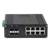 China Industrial Managed Switch with 8x Gigabit RJ45 and 4x SFP Fiber Ports for sale